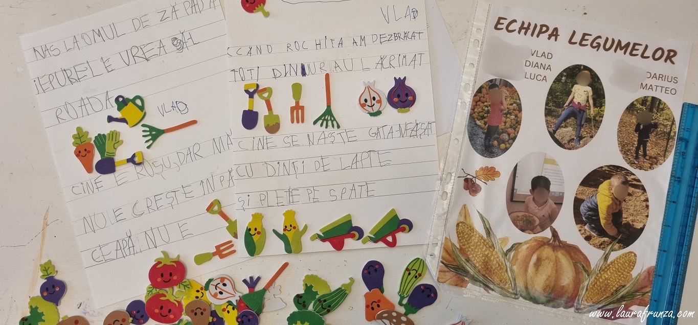 Proiect școlar la clasa pregătitoare: Echipa legumelor de toamnă