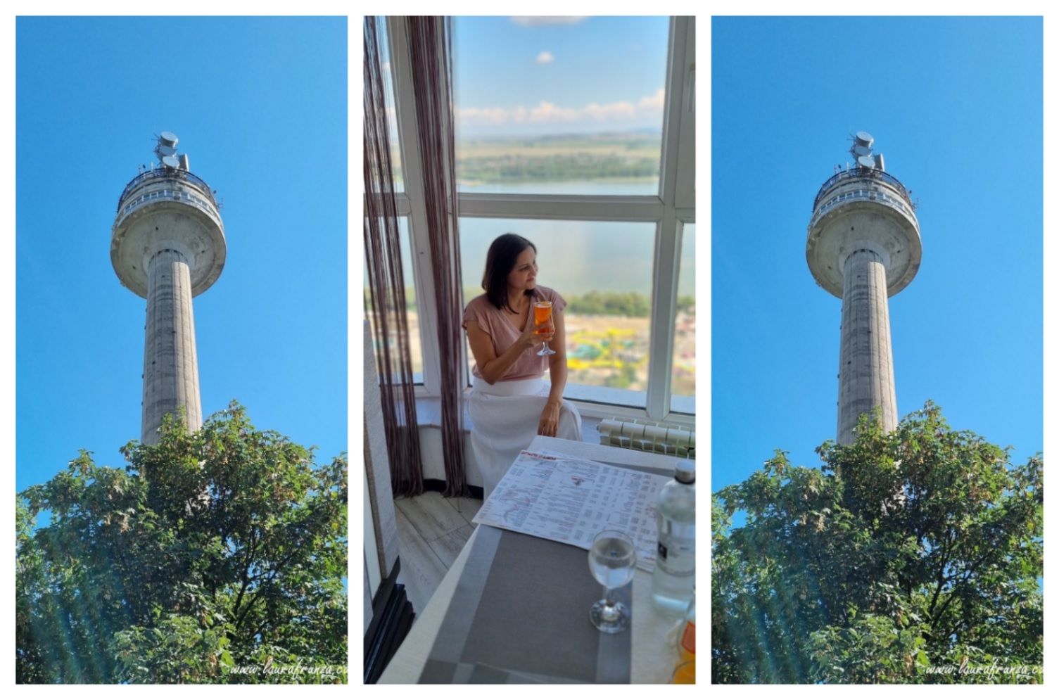 Turist în România - prânz la 100 m înălțime pe malul Dunării